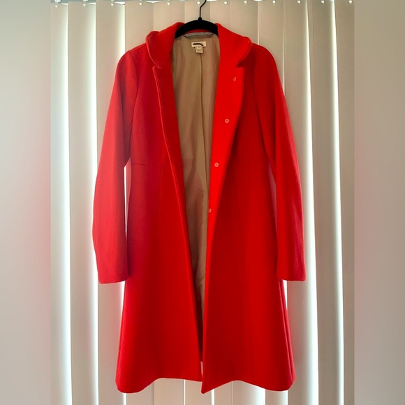 J. Crew | Jackets & Coats | Coral Midi Dress Coat | Poshmark